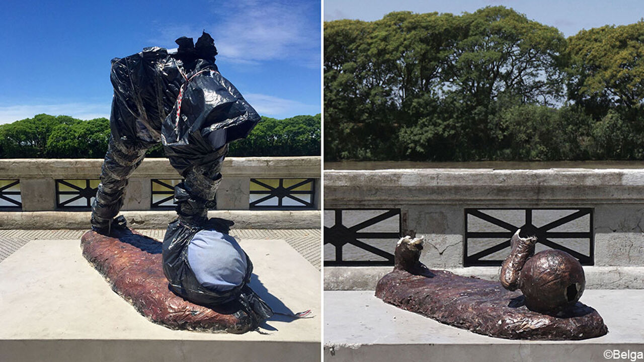 Standbeeld Lionel Messi weer toegetakeld | sporza