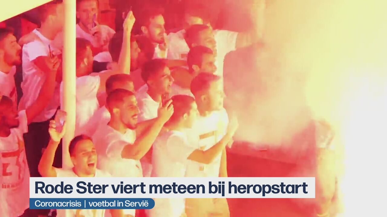 Rode Ster Belgrado viert titel uitbundig met fans | sporza