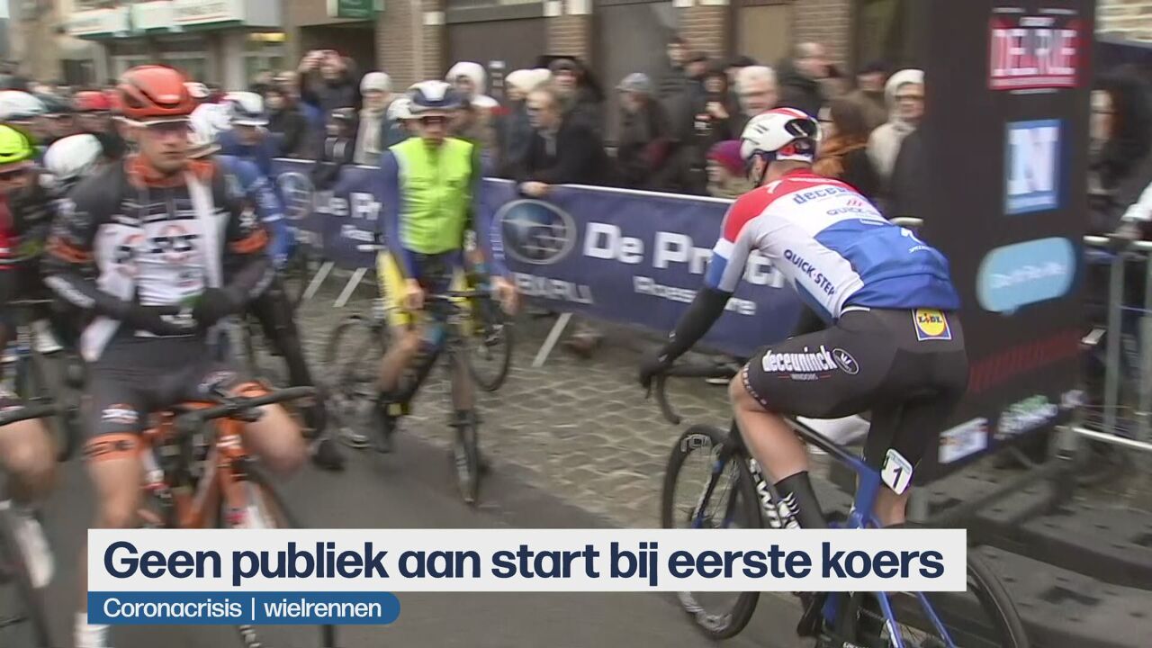 Geen publiek aan start bij eerste koers in België | sporza