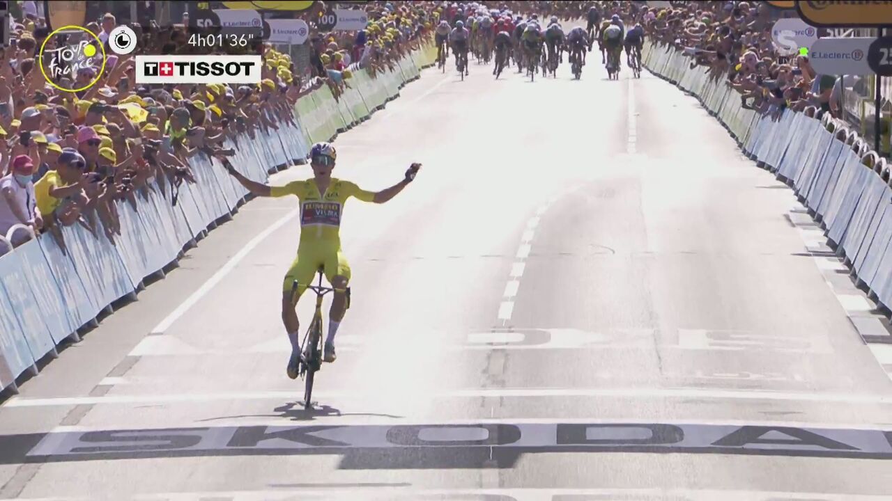 De laatste kilometer van de grote van Aert-show | sporza