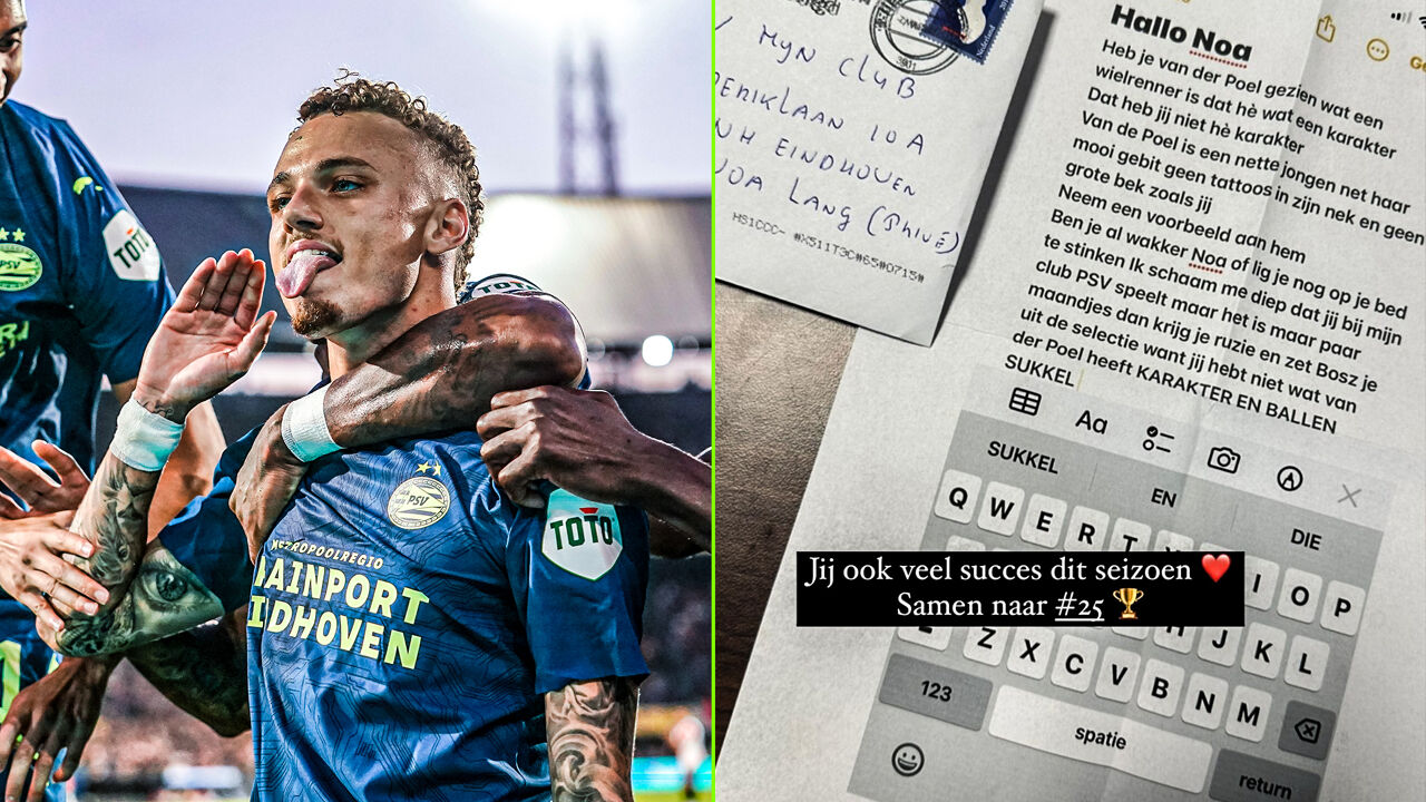 Noa Lang lacht met kritische brief van "PSV-supporter": "Heb je Van der ...