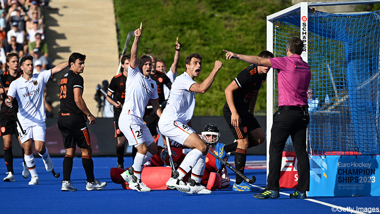 Wereldkampioen Duitsland deelt tik uit aan Nederland op EK hockey | sporza