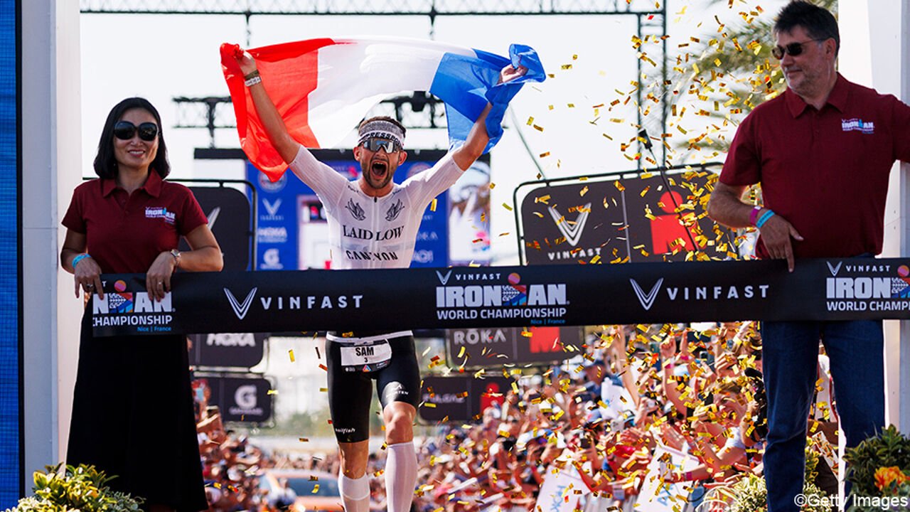 Sam Laidlow maakt favorietenrol helemaal waar op WK Ironman in Nice ...