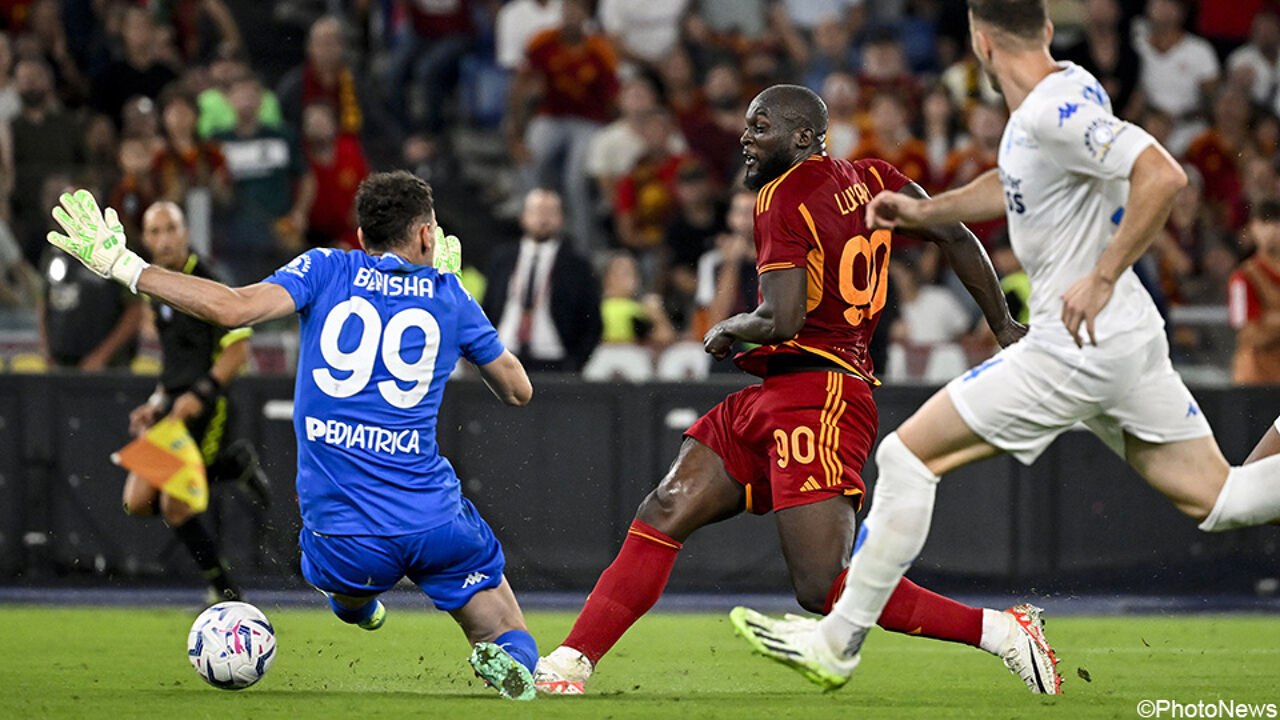 BEKIJK: daar is de eerste goal van Romelu Lukaku voor AS Roma, hij ...