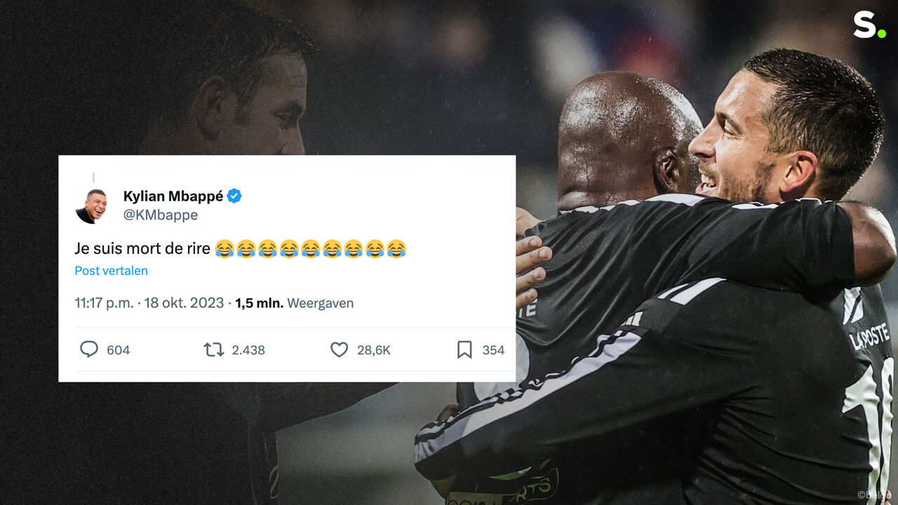 Kylian Mbappé lacht zich een breuk wanneer zijn vader scoort in de ...