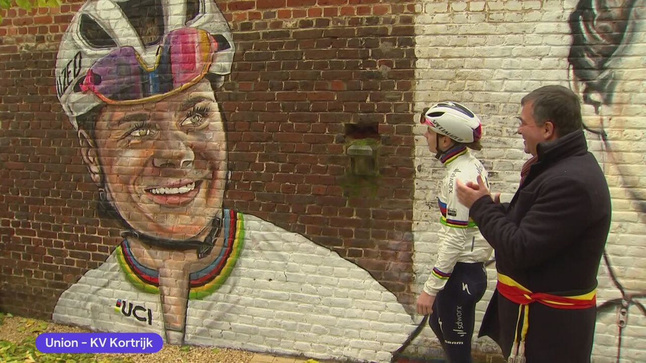 Lotte Kopecky krijgt muurschildering op de Koppenmuur in Roeselare | sporza