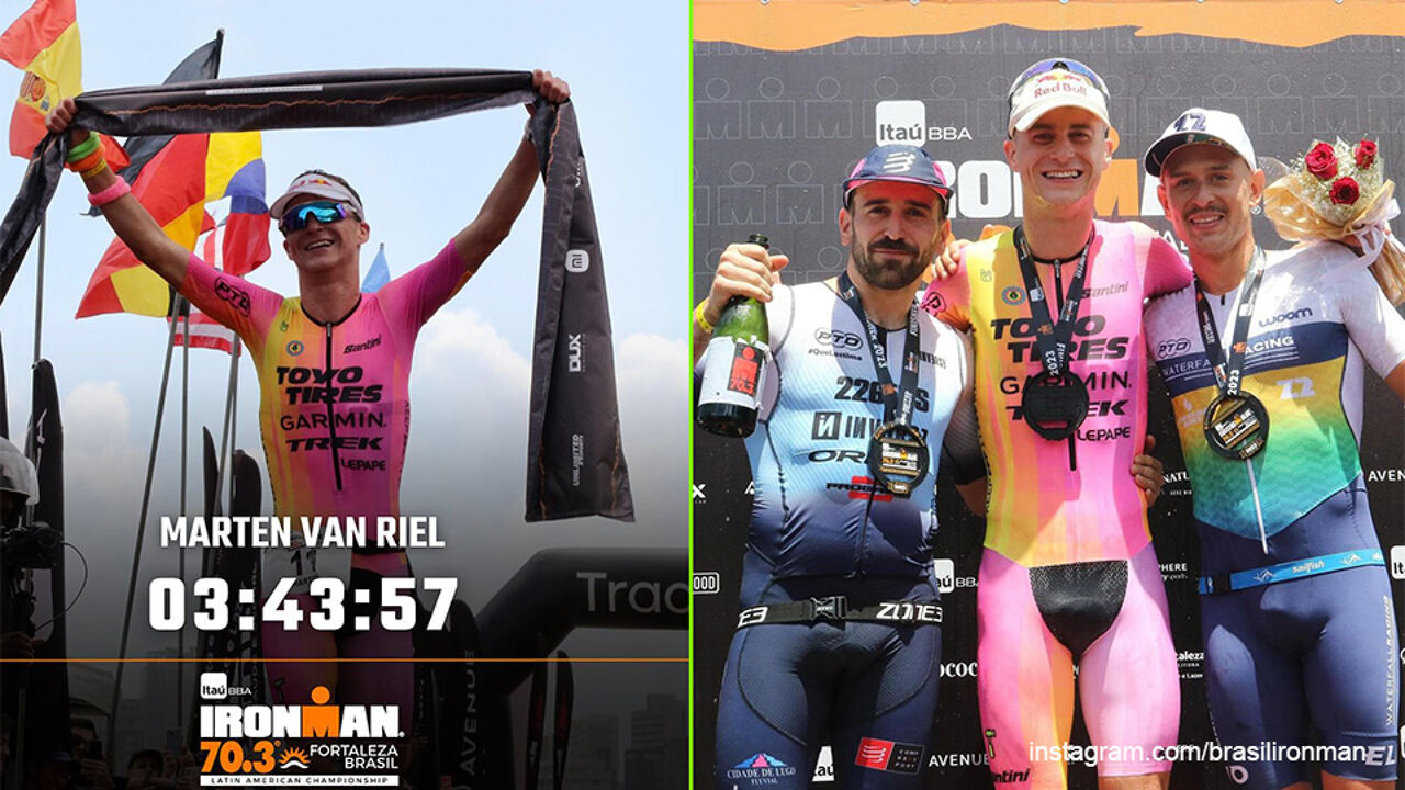 Marten Van Riel domineert en wint de halve Ironman in Brazilië | sporza