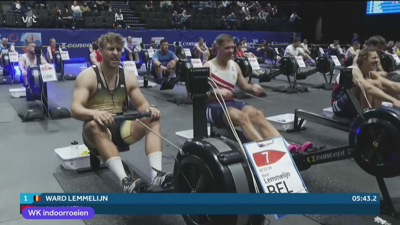Ward Lemmelijn wint WK indoorroeien, broer Lode in top 10 | sporza