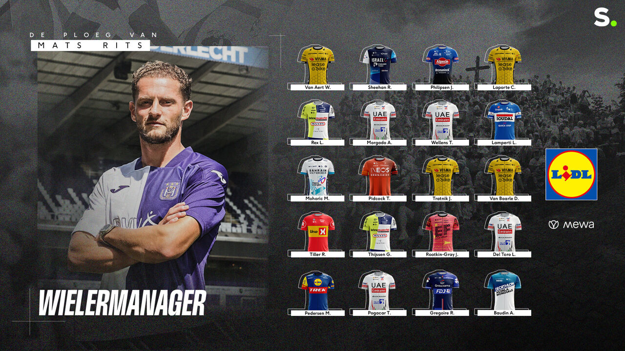 Anderlecht-speler Mats Rits staat in top 10 Sporza Wielermanager: "Ik ...