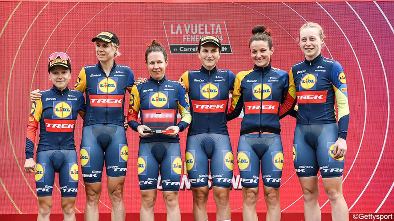 Doldwaas slot in de Vuelta: Lidl-Trek wint ploegentijdrit met 9 ...