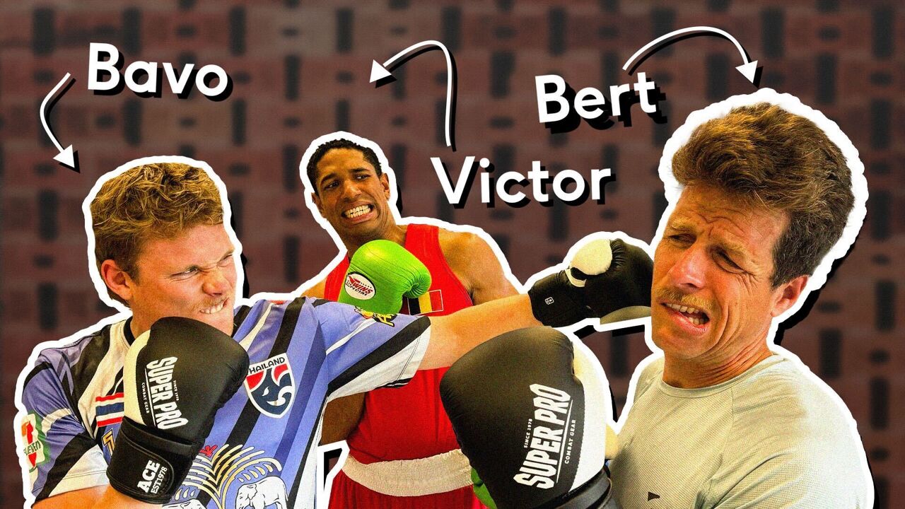 Olympiër Victor Schelstraete leert Bert en Bavo boksen: "Ik moet echt bijna overgeven" | sporza