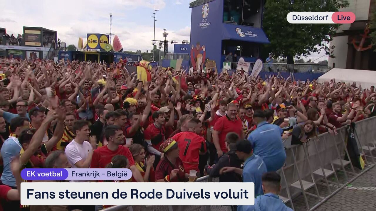 VIDEO - De fans van de Rode Duivels in Düsseldorf zijn er klaar voor ...