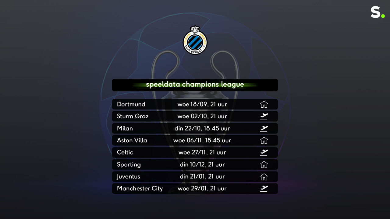 Daar is de Champions League-kalender: dit is het programma van Club ...
