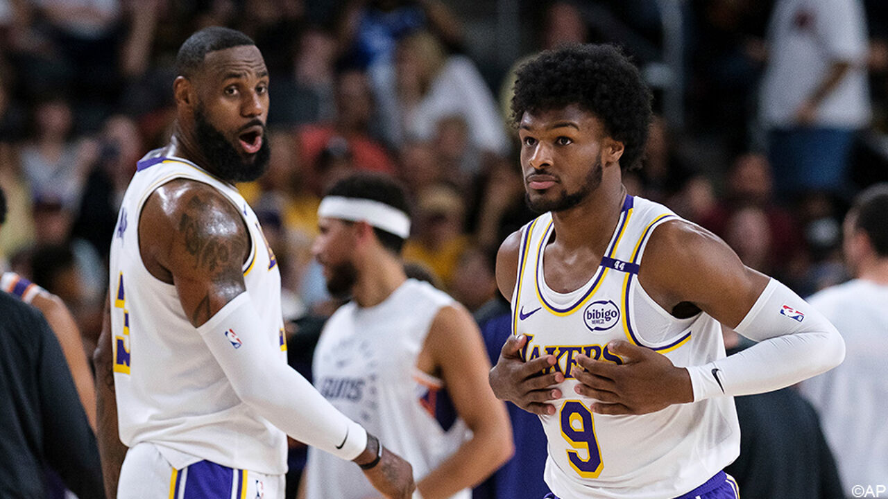 LeBron (39) en Bronny (20) James schrijven geschiedenis: vader en zoon ...