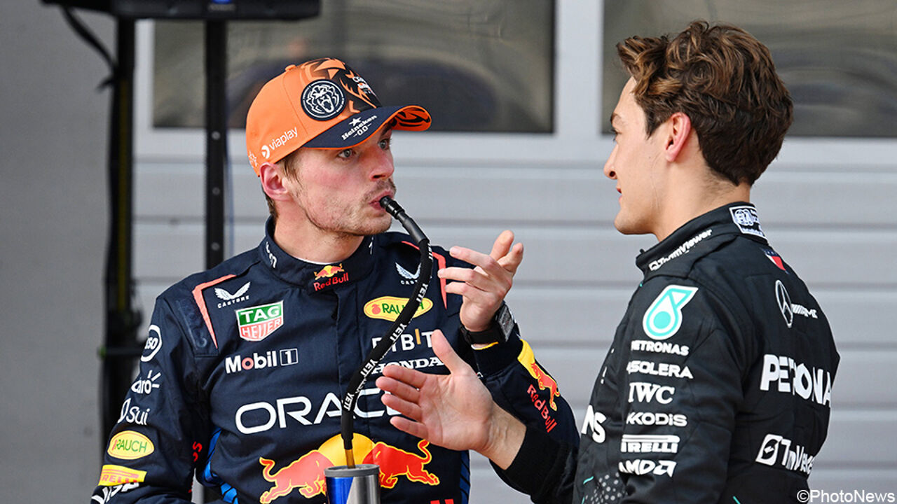 Waar eindigt woordenstrijd tussen Russell en Verstappen? "Als ze in elkaars buurt zijn, dan gaan ...
