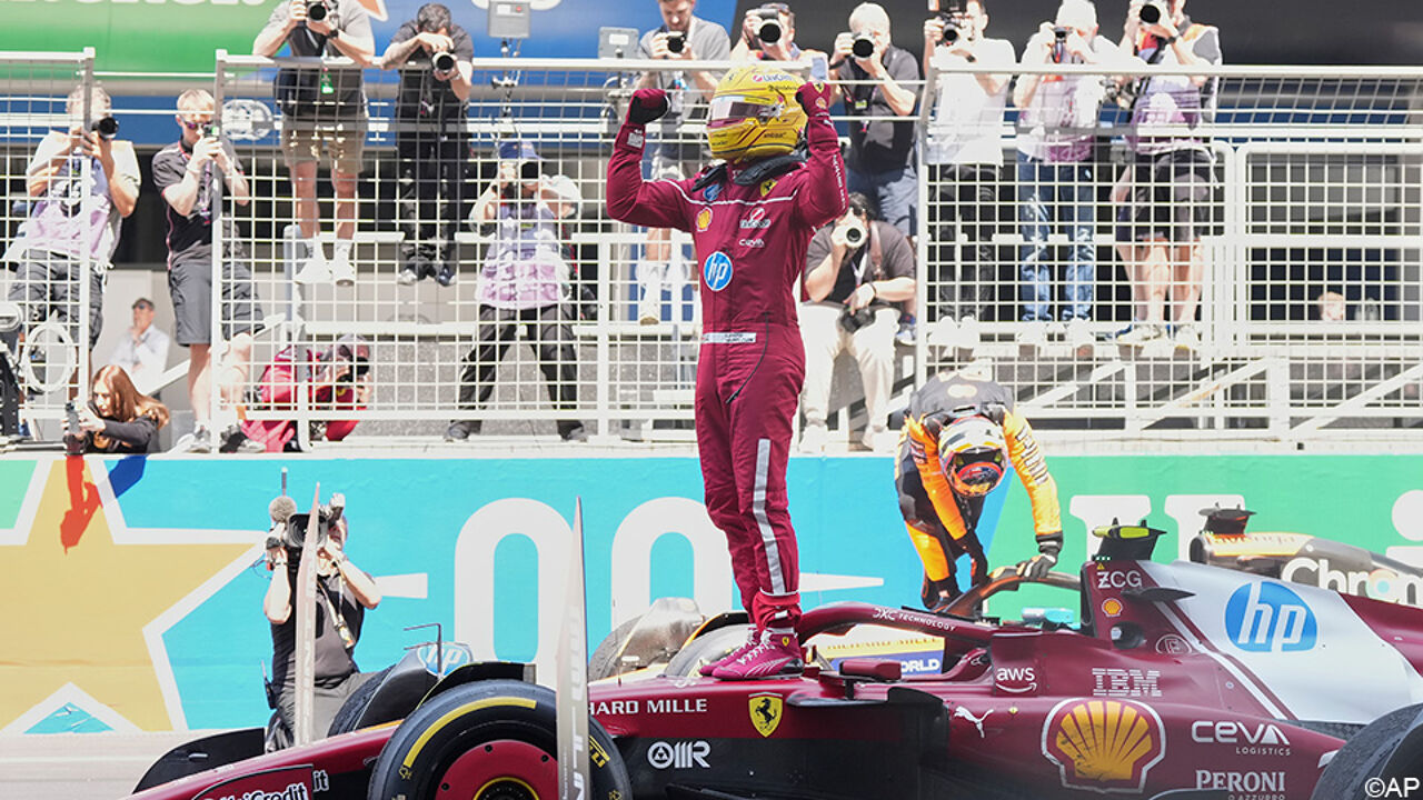 De nul is weg: Lewis Hamilton boekt eerste zege voor Ferrari in ...