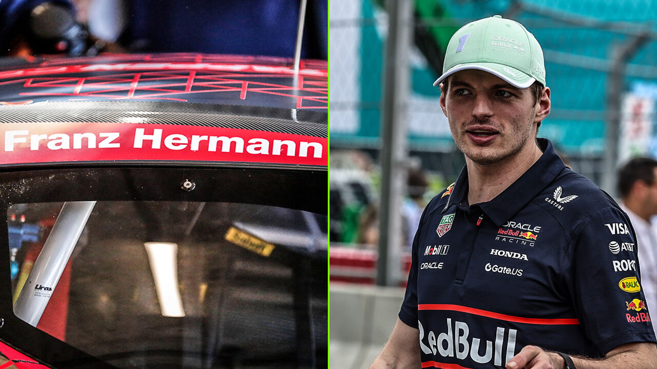 Franz Hermann? Max Verstappen test onder schuilnaam in een Ferrari voor ...