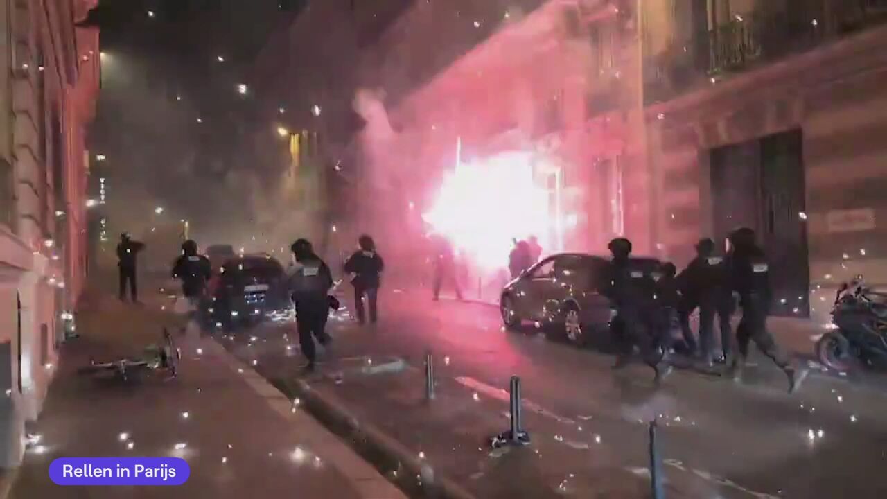 Chaos en rellen in Parijs na Champions League-zege van PSG | sporza