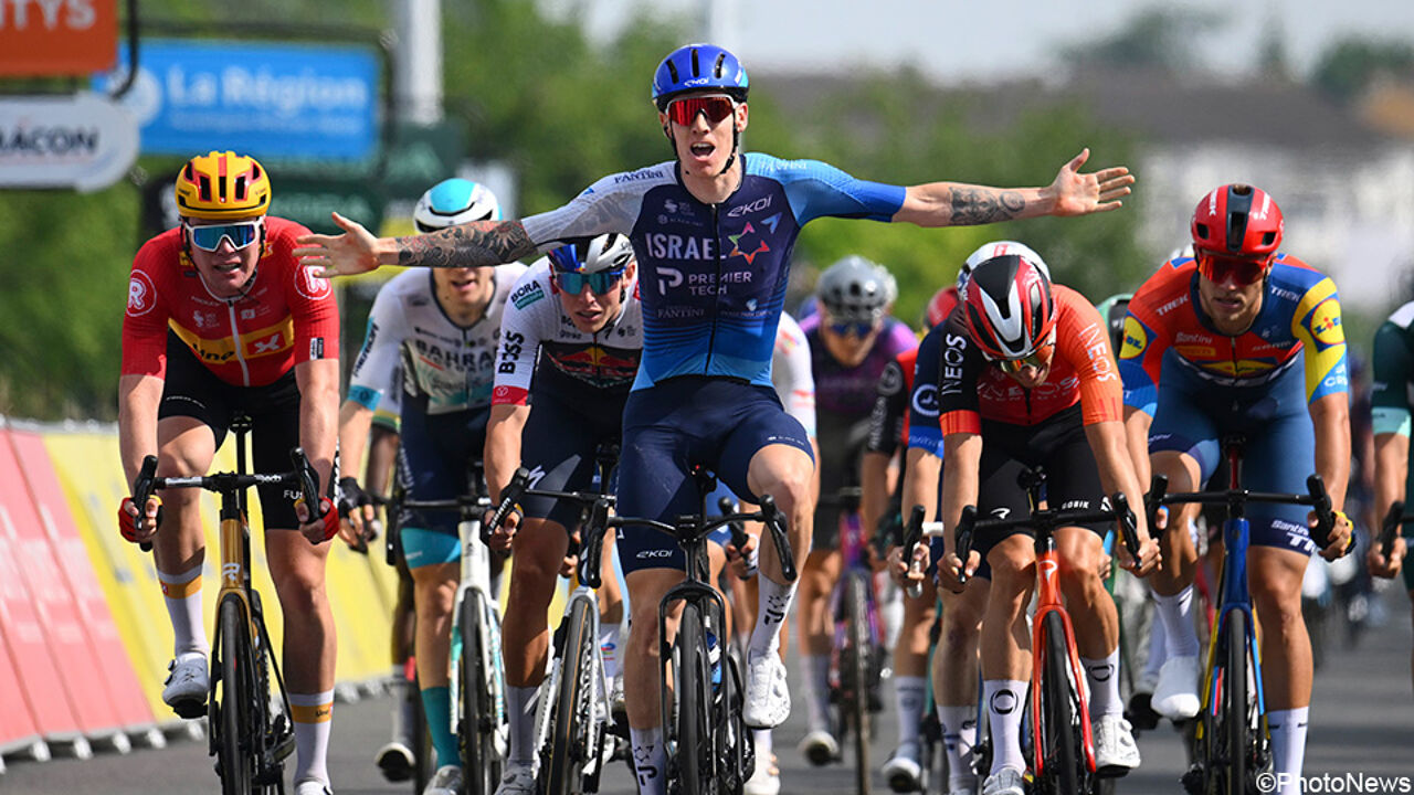 Jake Stewart vloert Jonathan Milan in Dauphiné, Remco Evenepoel komt ...
