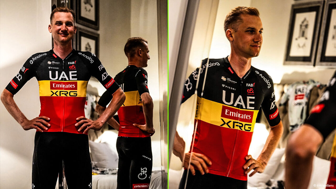 Volledig in het zwart, geel en rood: Tim Wellens pronkt met Belgische ...