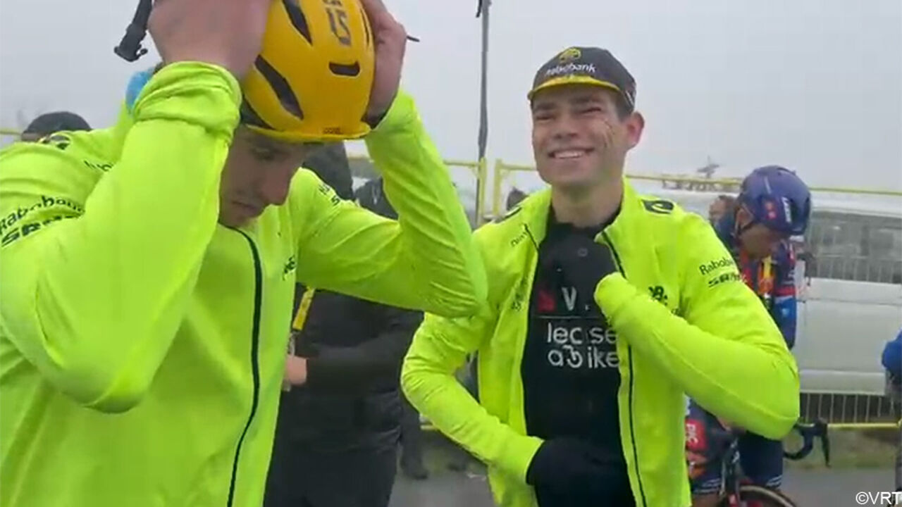Wout van Aert en co vechten tegen de koude op de Col de la Loze ...