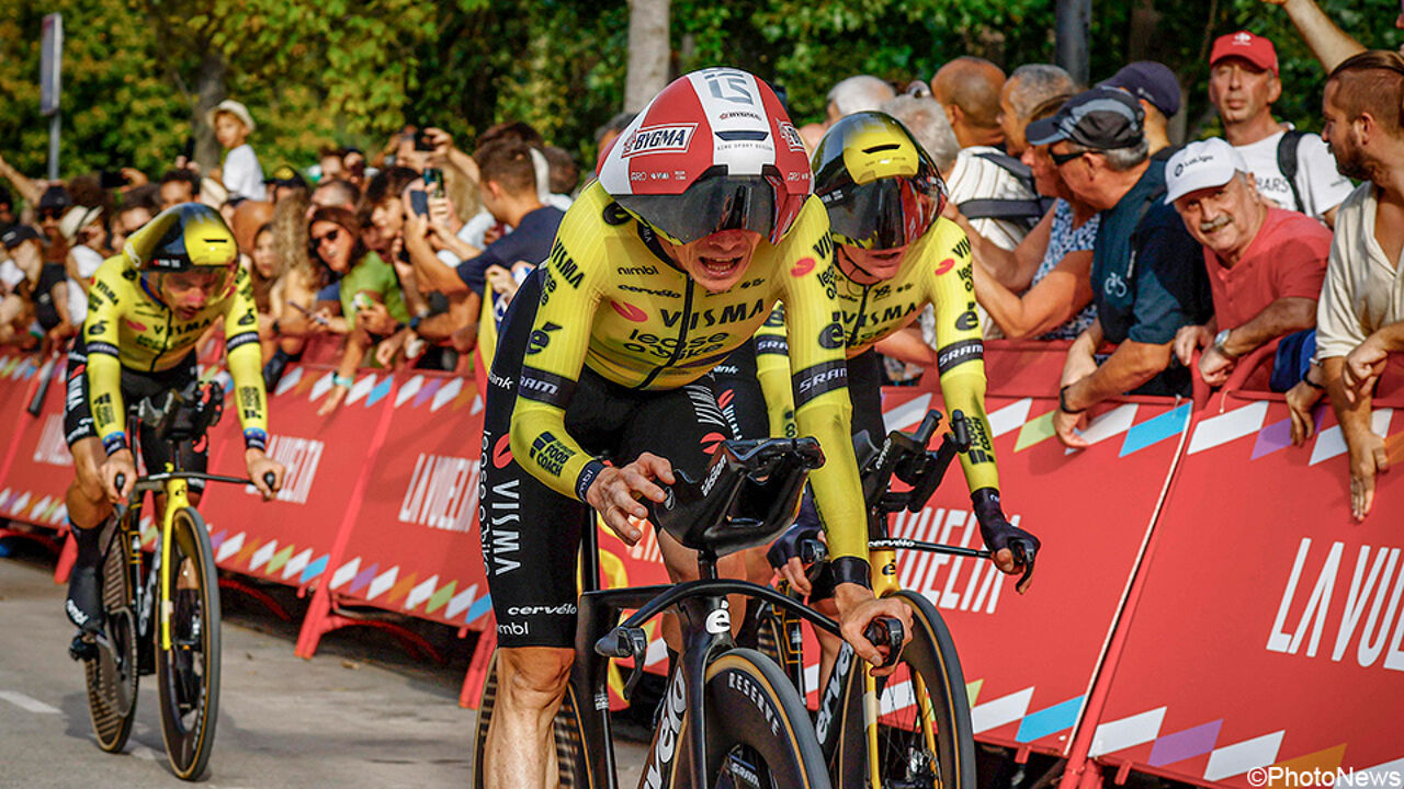 Visma-Lease a Bike zoekt verklaring voor omwentelingen in ploegentijdrit: "Misschien hadden we ...