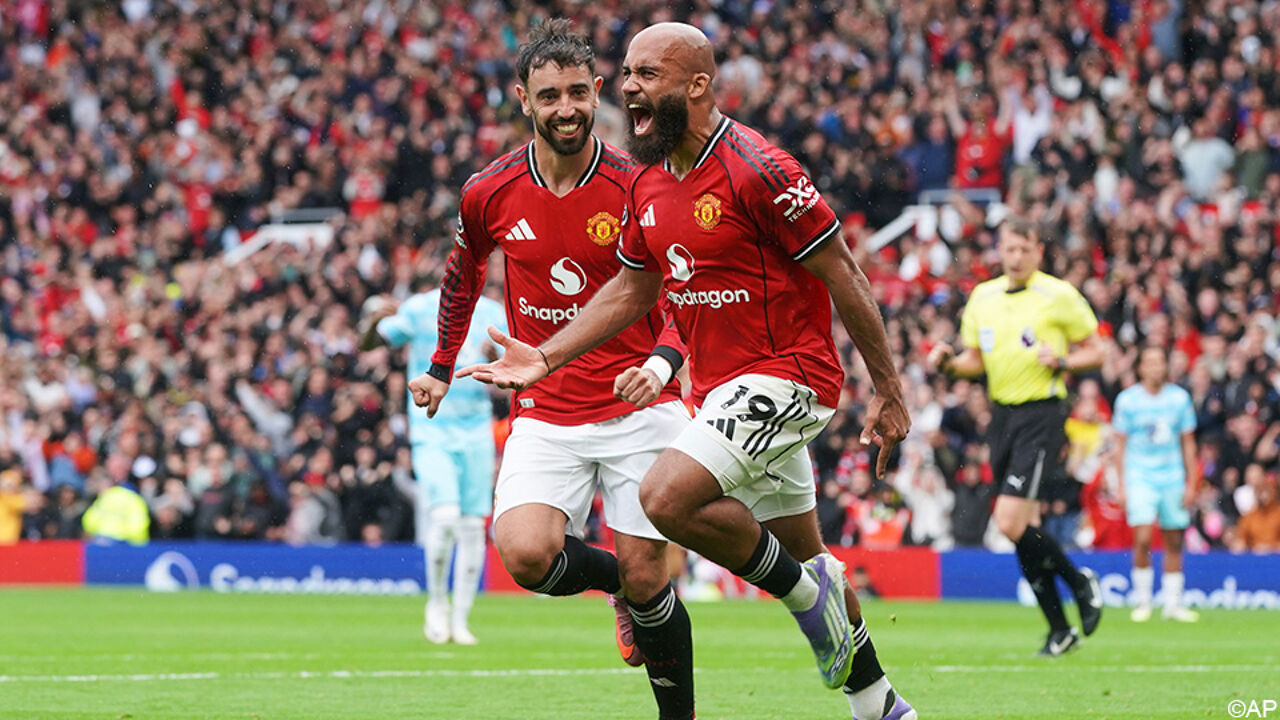 Drama vermeden in minuut 97: Bruno Fernandes bevrijdt Man. United vanop ...