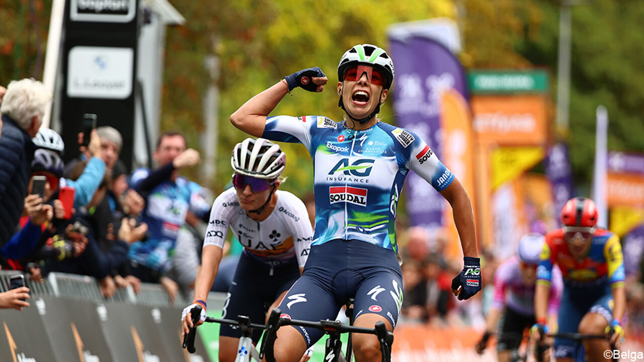 Shari Bossuyt stampt alle frustraties eruit in de GP Wallonie: "Mooie ...
