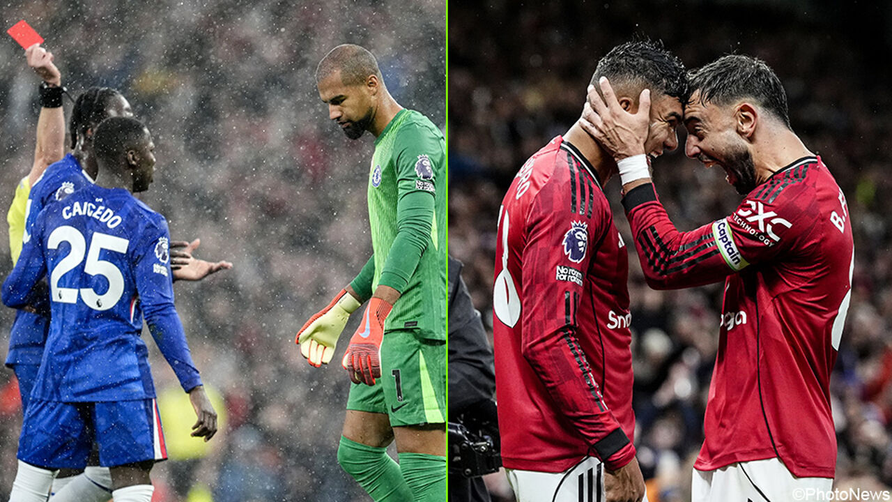 Rode kaart in 3e (!) minuut nekt Chelsea: Manchester United lijkt ...