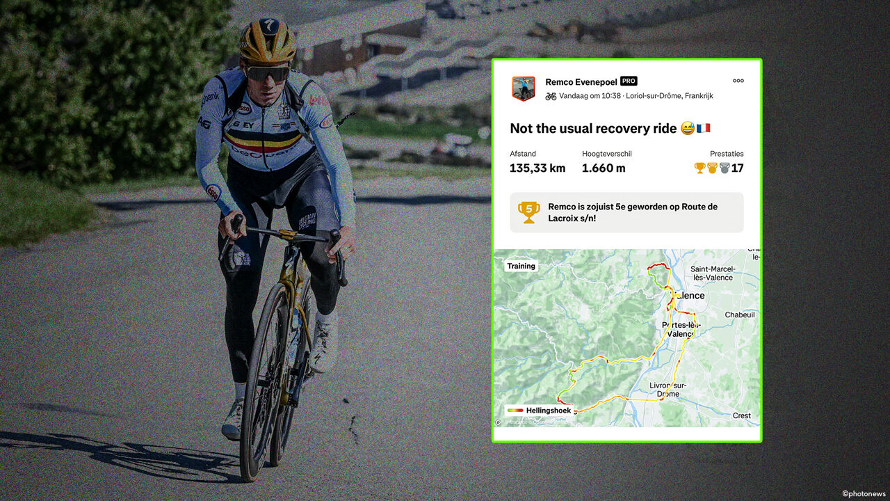 "Niet de doorsnee herstelrit": Remco Evenepoel verkent in zijn eentje ...