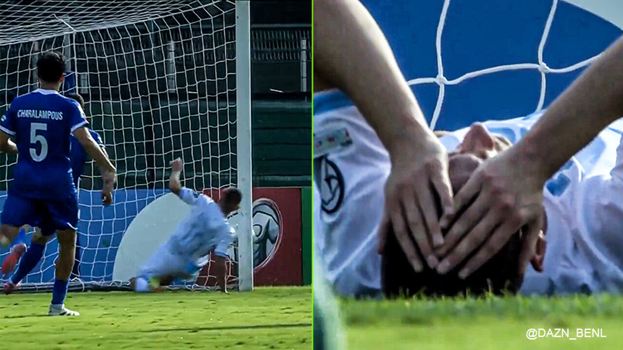 Bekijk de onwaarschijnlijke misser van de spits van San Marino: hij ...