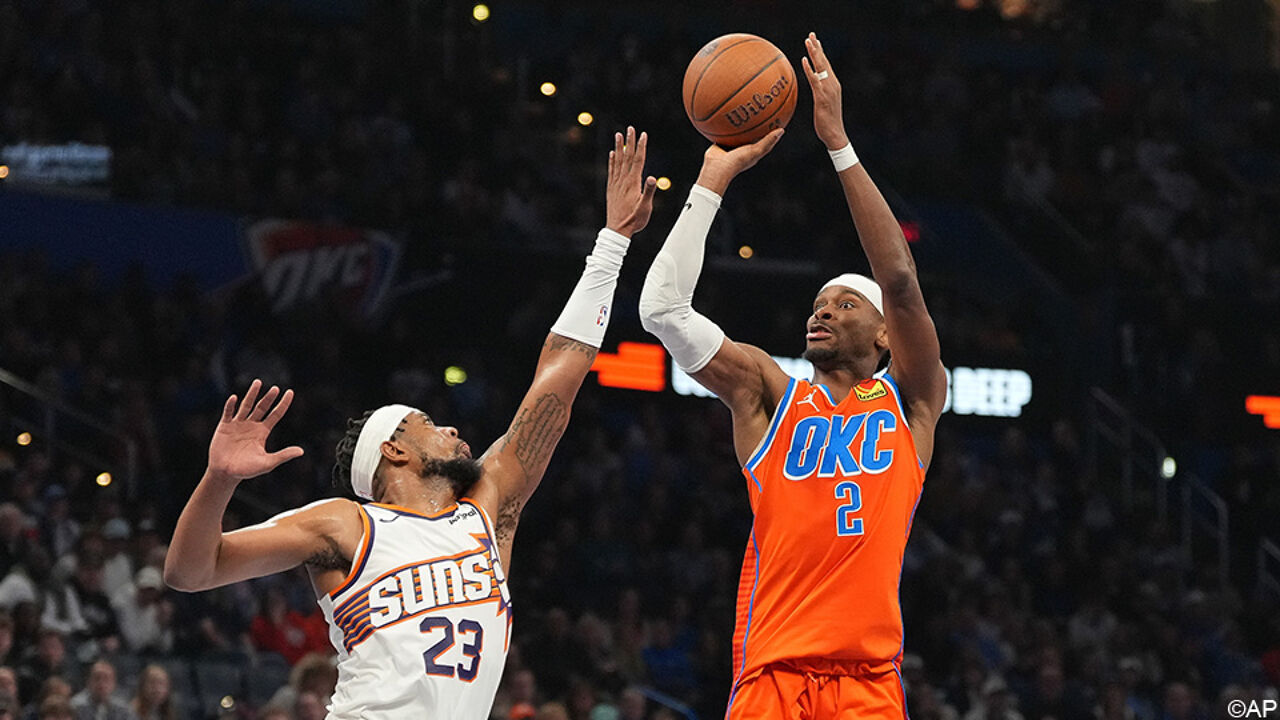 OKC en Mitchell vermorzelen Phoenix op weg naar halve finales NBA Cup ...