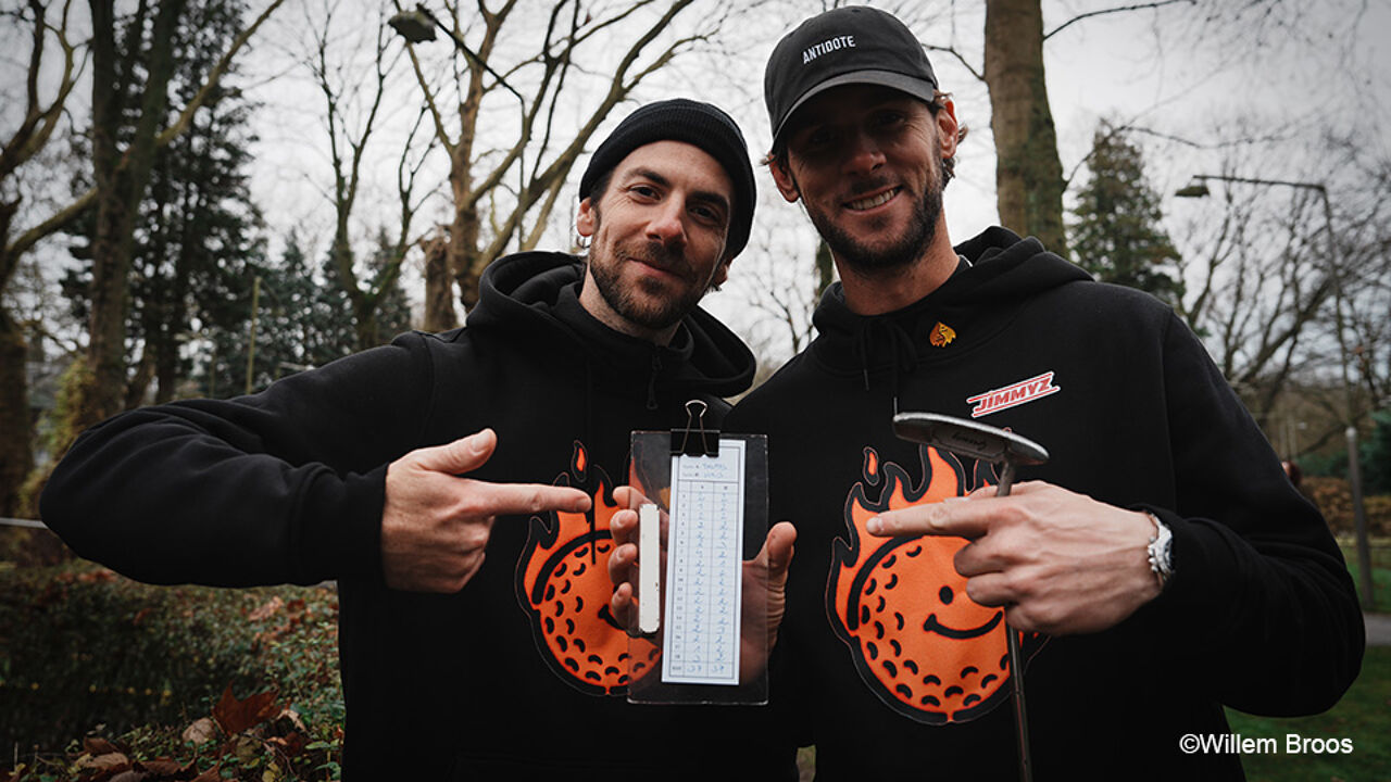 Warmste Minigolf van golfer Thomas Pieters en Joris Brys brengt 13.250 ...