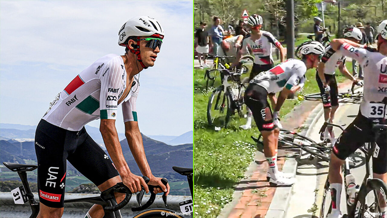 Isaac del Toro loopt dijblessure op bij val in Ronde van het Baskenland ...