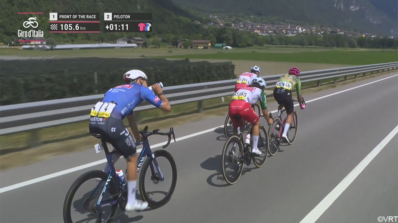 LIVE Giro - Dan toch geen grote ontsnapping: Jonas Geens is een van de ...
