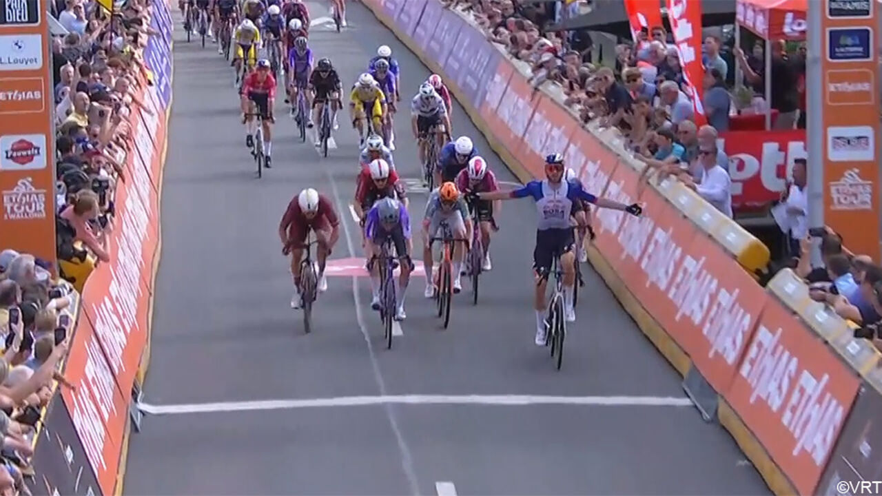Jordi Meeus gaat door op winnend elan in opener van Ronde van Wallonië ...