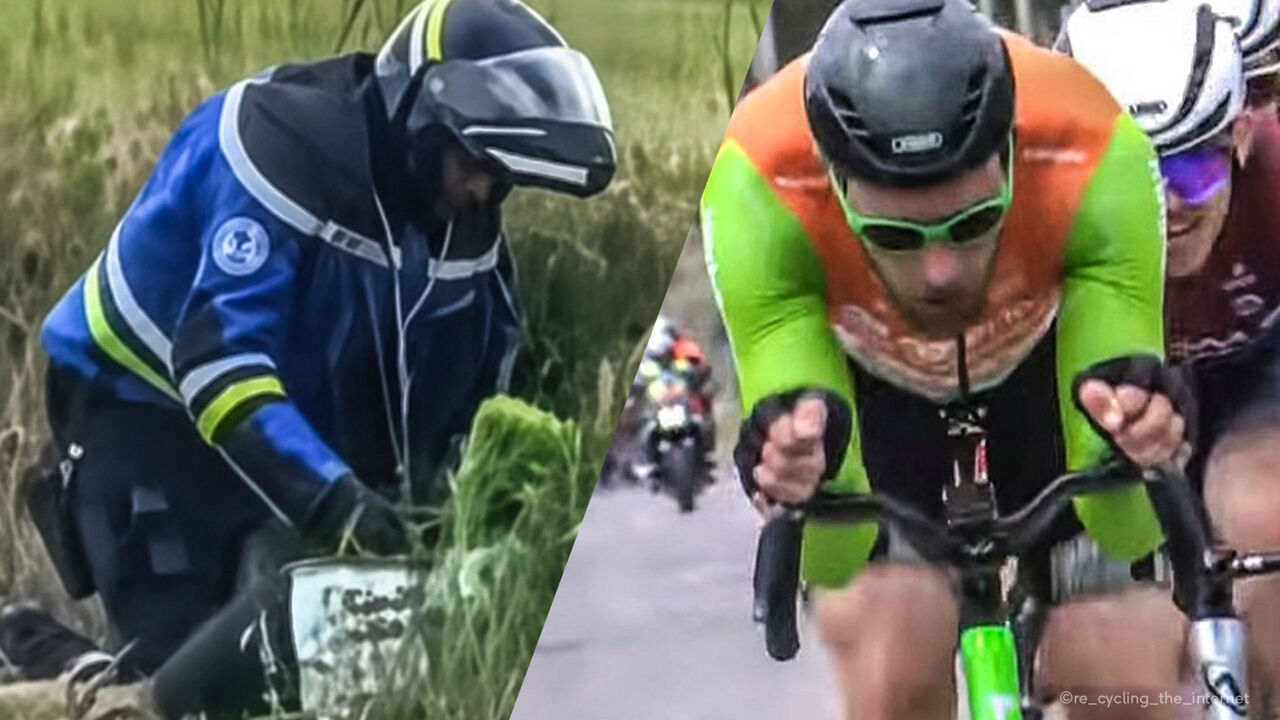 Nee, Jan-Willem van Schip werd niet van zijn fiets getrokken door een ...